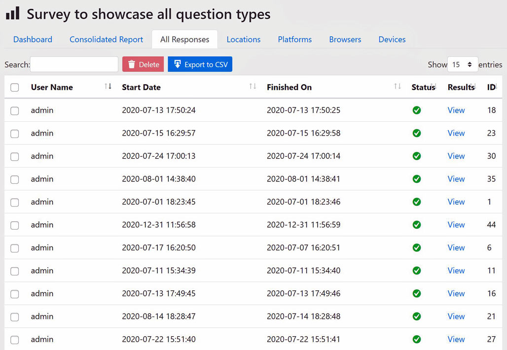 NgSurvey Features – NgIdeas